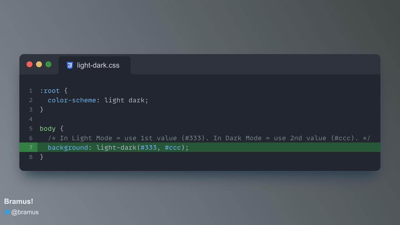 The light-dark() function, a new feature in the CSS Color Module Level ...