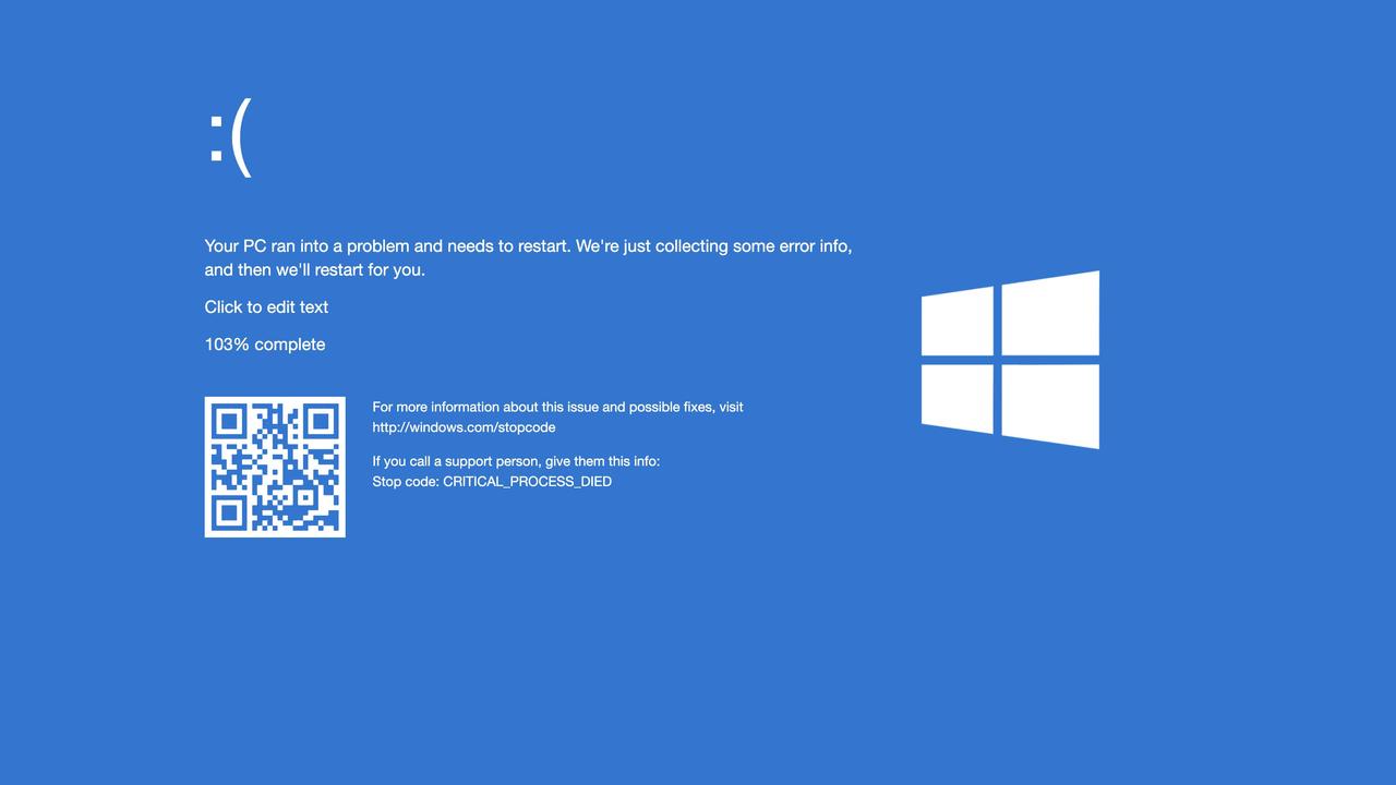 "Fake Windows BSOD" is a site for creating memes of Windows BSOD images ...